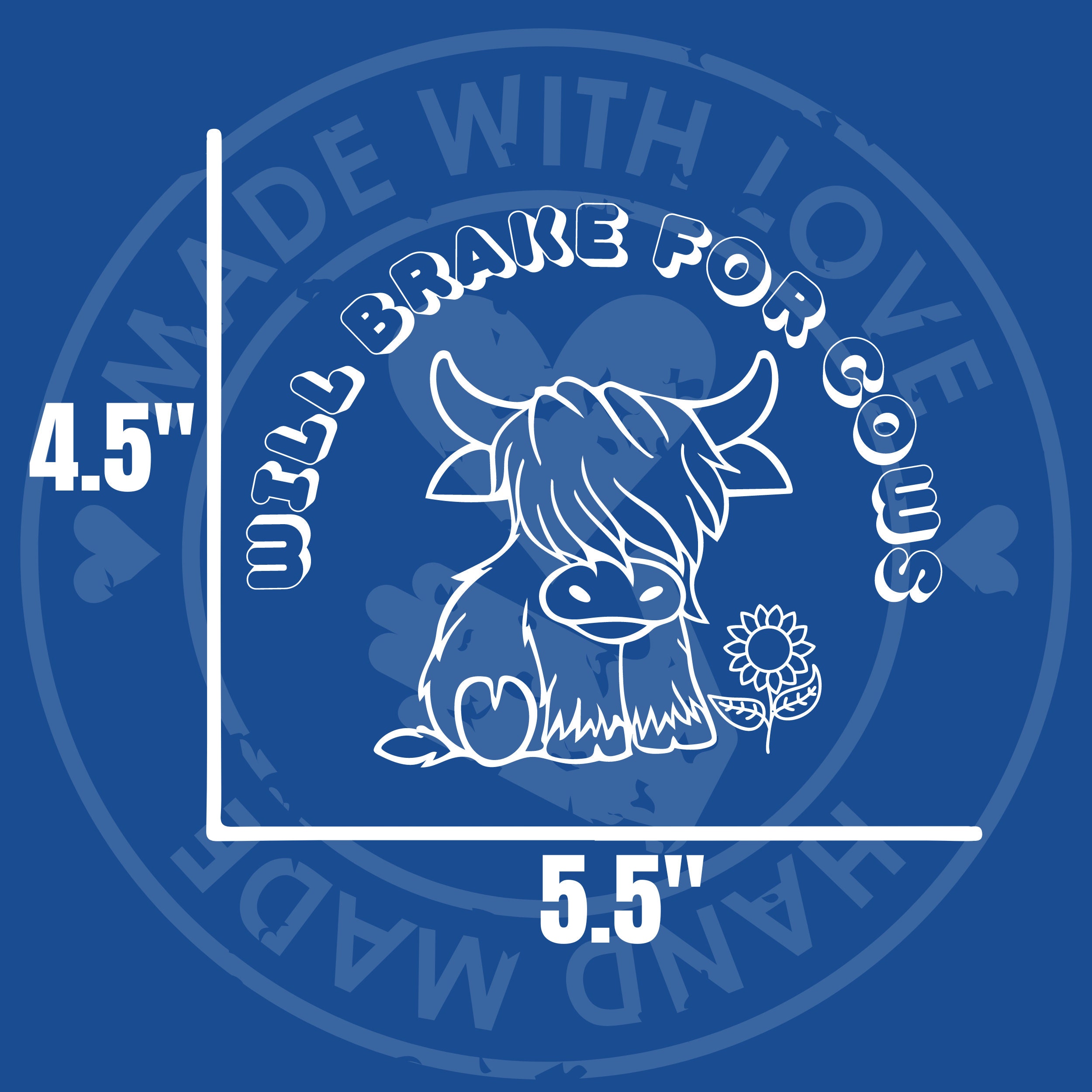 Will Brake for Cows Vinyl Car Decal | Cute Cow Bumper Sticker for Farm ...