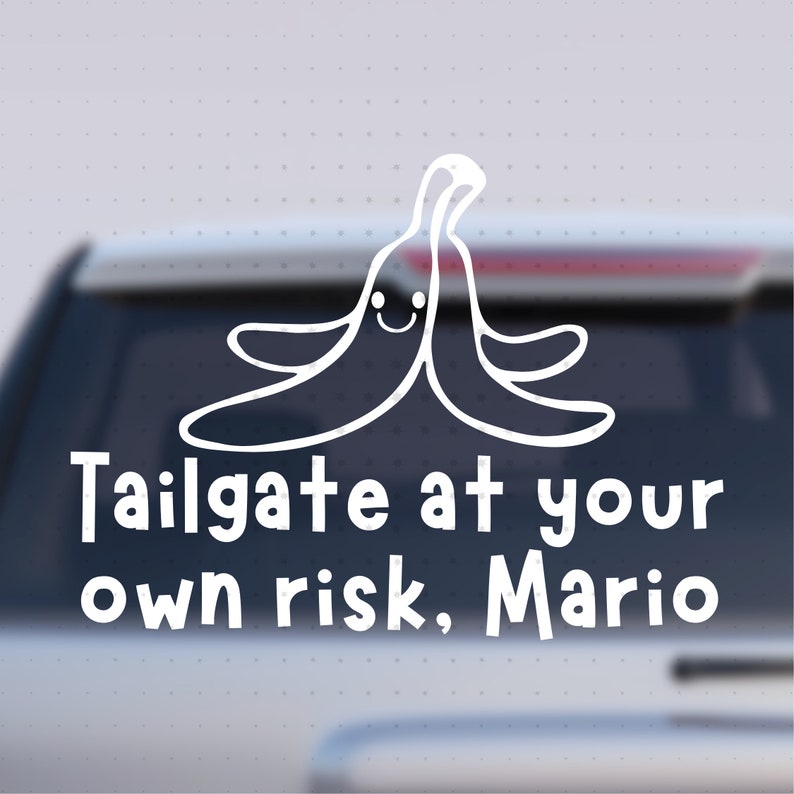 Mario Kart Inspired Tailgate Vinyl Decal, Nostalgic Window Sticker ...