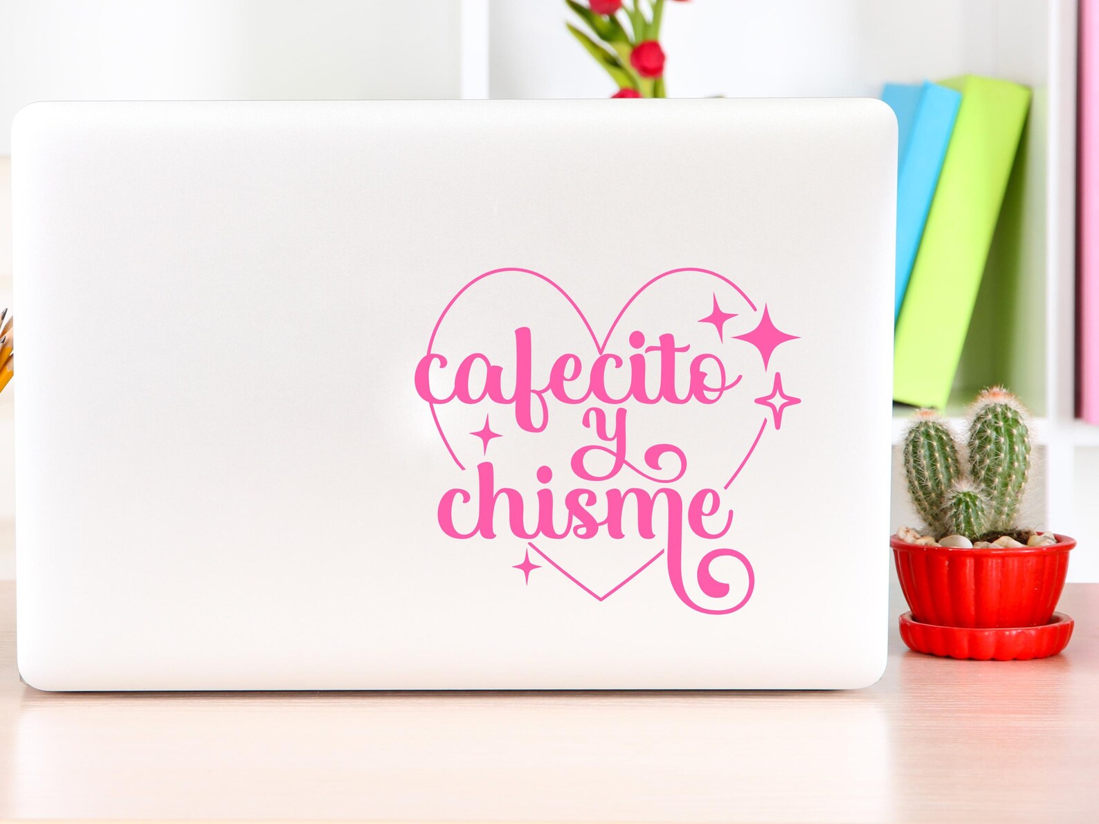 Cafecito Y Chisme Vinyl Decal, Chismosa Sticker, Cute Coffee Lover ...
