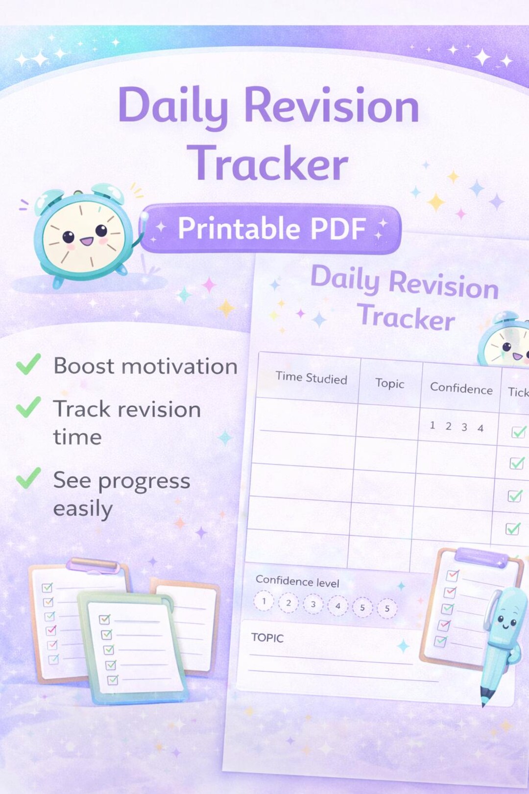 GCSE Exam Countdown Planner | Revision Tracker (PDF Download) - Etsy