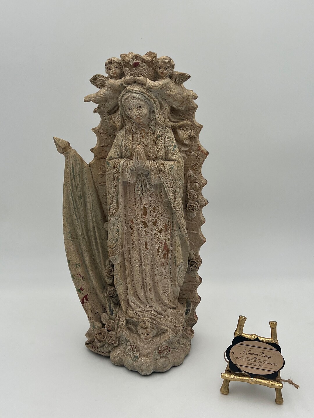 Virgin Mary Statue, Distressed Finish - Etsy