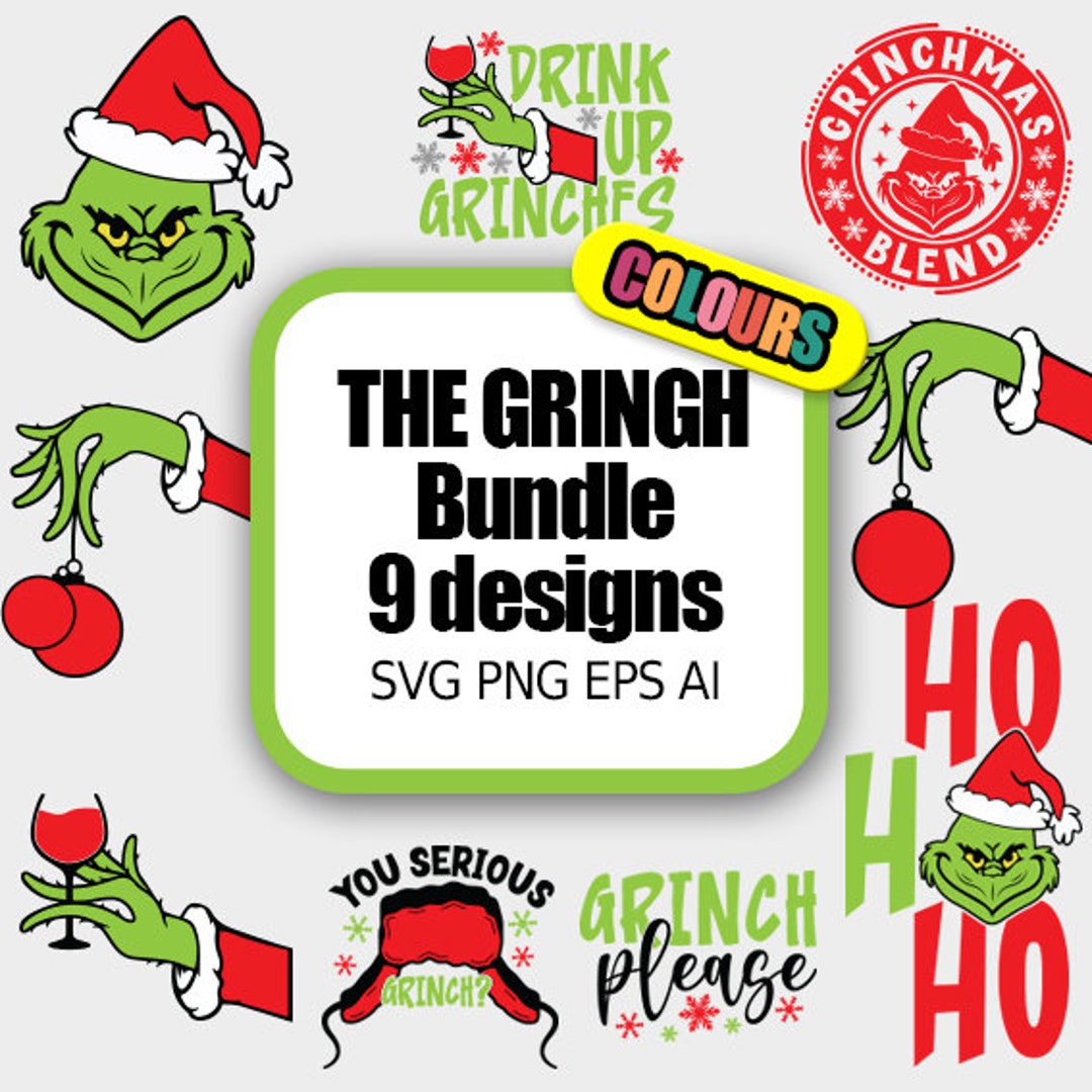 Grinch Svg, Grinch Face SVG, Christmas Grinch Face, Grinch Clipart ...
