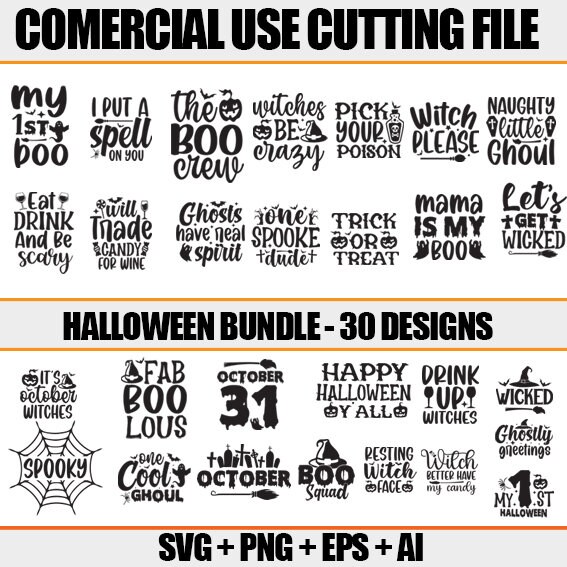 Halloween Svg Bundle, Fall SVG Bundle, Autumn Svg, Thanksgiving Svg ...