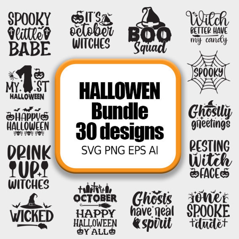 Halloween Svg Bundle, Fall SVG Bundle, Autumn Svg, Thanksgiving Svg ...