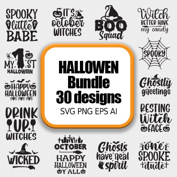 Halloween Svg Bundle, Fall SVG Bundle, Autumn Svg, Thanksgiving Svg ...