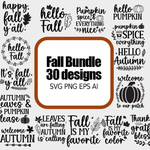 Fall Svg Files - Etsy