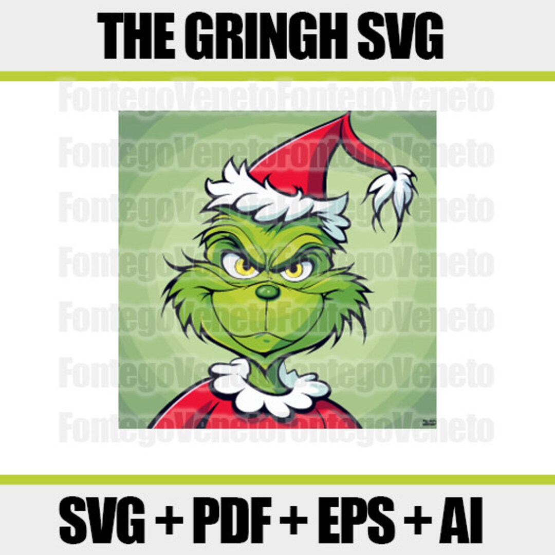 The Grinch Svg, Grinch Face SVG, Christmas Grinch Face, Grinch Clipart ...