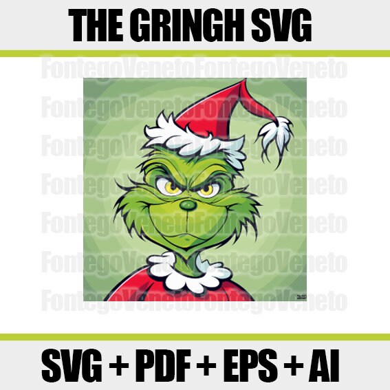 The Grinch Svg, Grinch Face SVG, Christmas Grinch Face, Grinch Clipart ...