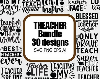 Teacher Life Bundle, Teacher Quote Svg, Teacher Svg, School Svg ...