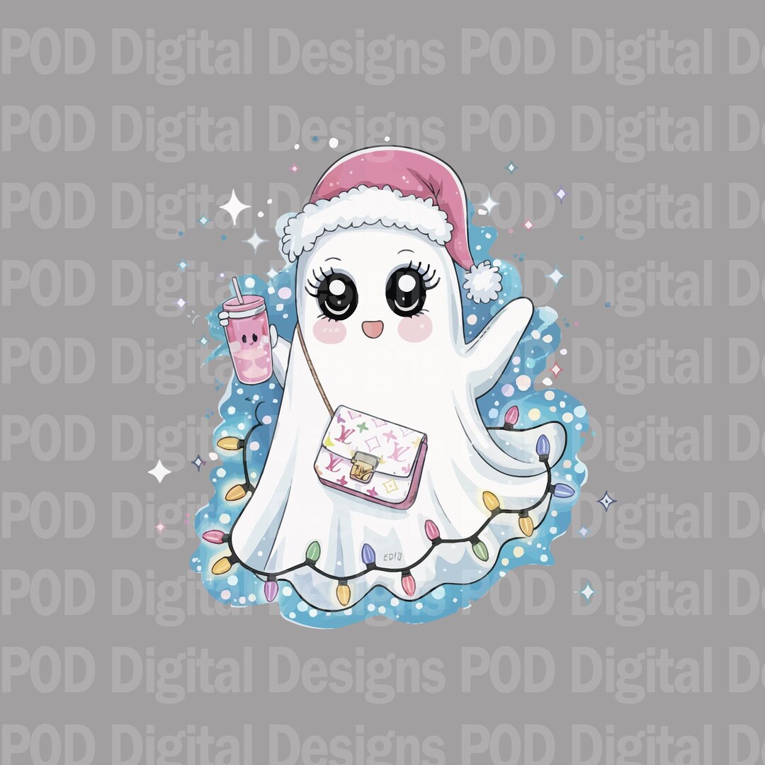 Transparent Png Boujee Christmas Ghost for Sublimation, DTF, POD 300 ...