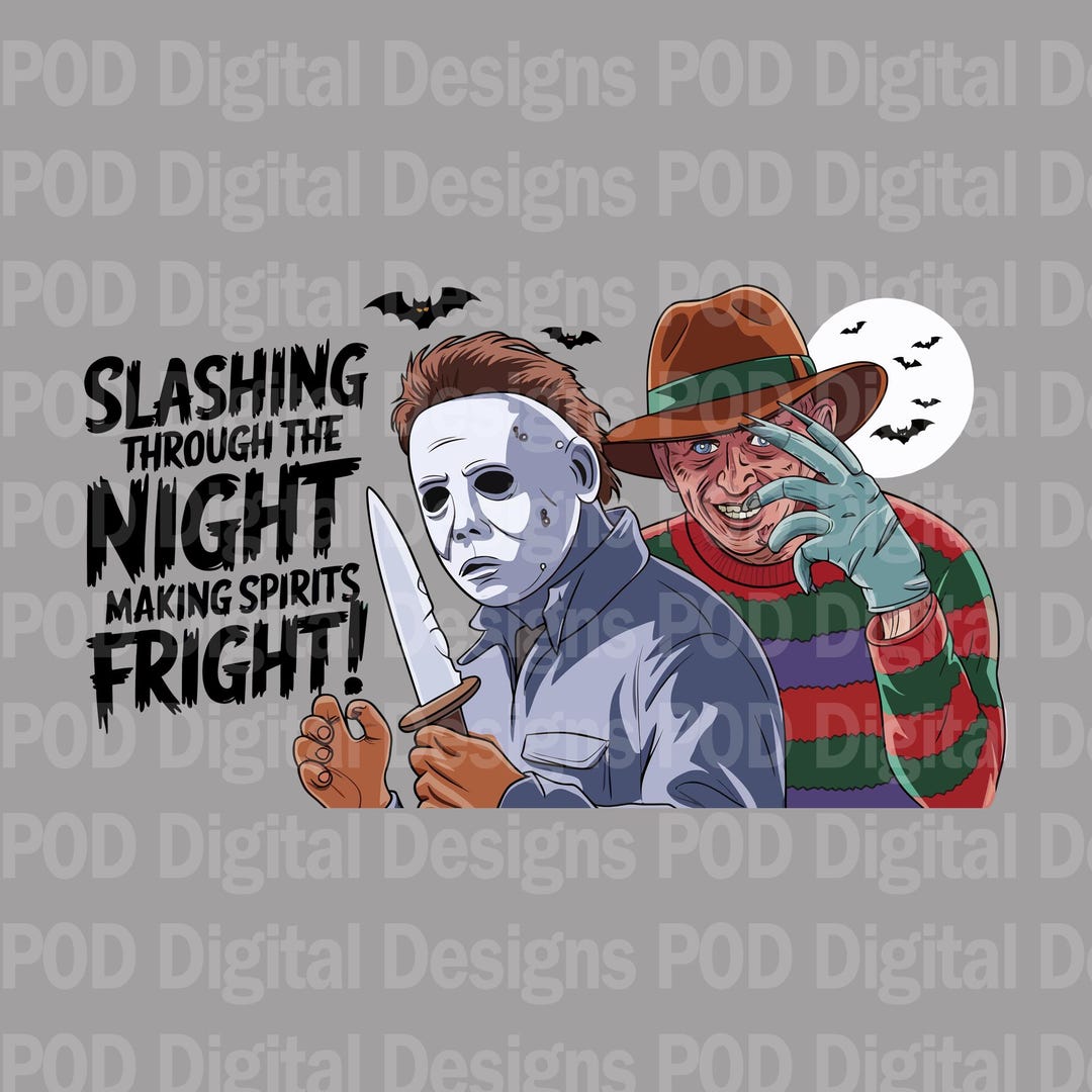 Transparent Png Slashing Through the Night Freddy and Jason Halloween ...