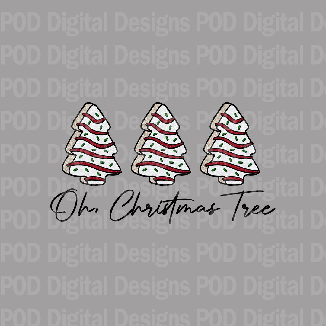 Transparent Png Glitter Oh Christmas Tree | Sublimation | DTF | DTG - Etsy
