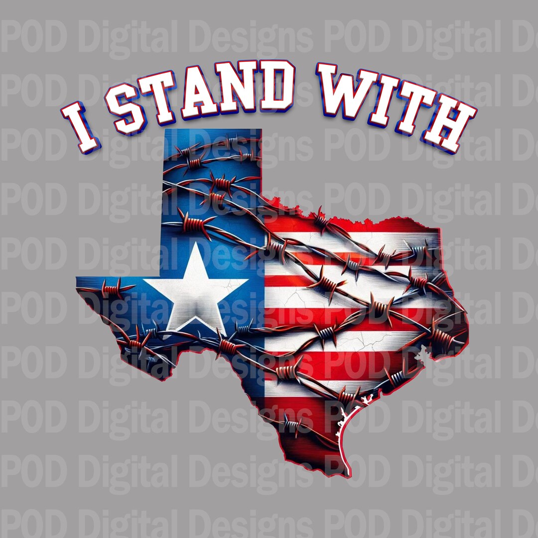 Transparent Png I Stand With Texas, DTF Print, Sublimation, POD - Etsy