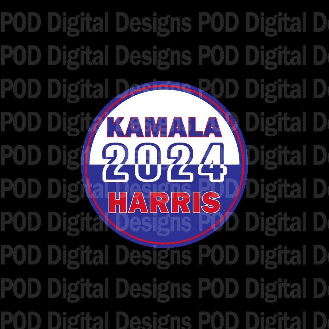 Round Kamala Harris 2024, Digital Image, Transparent Png for DTF ...