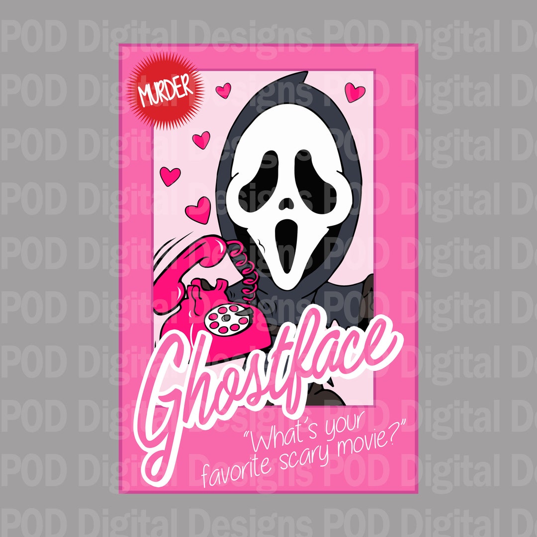 Valentine's Ghostface Horror Doll PNG: Sublimation & DTF (digital ...