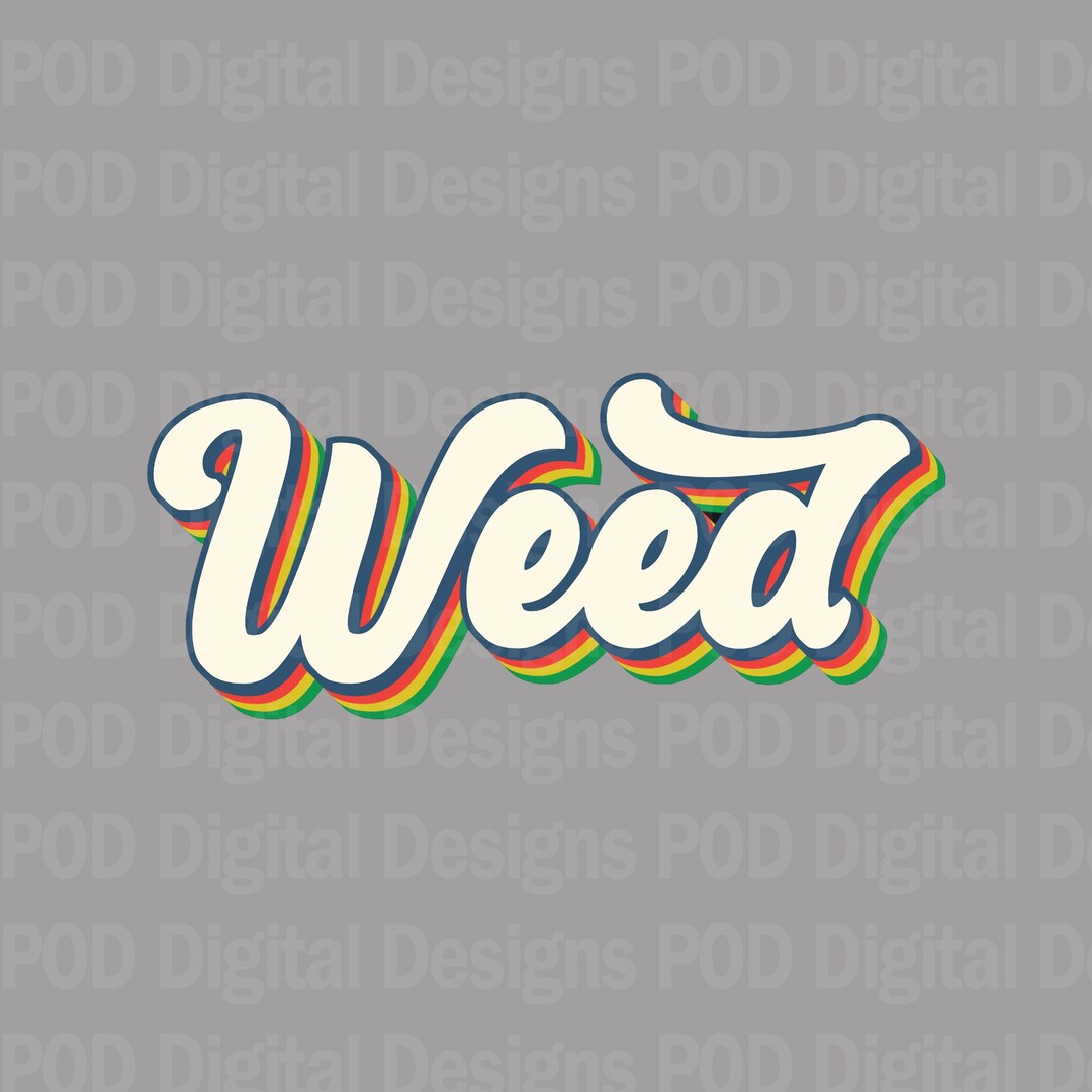 Transparent PNG Retro Weed, Cannabis, 420, Weed Sublimation DTF DTG - Etsy