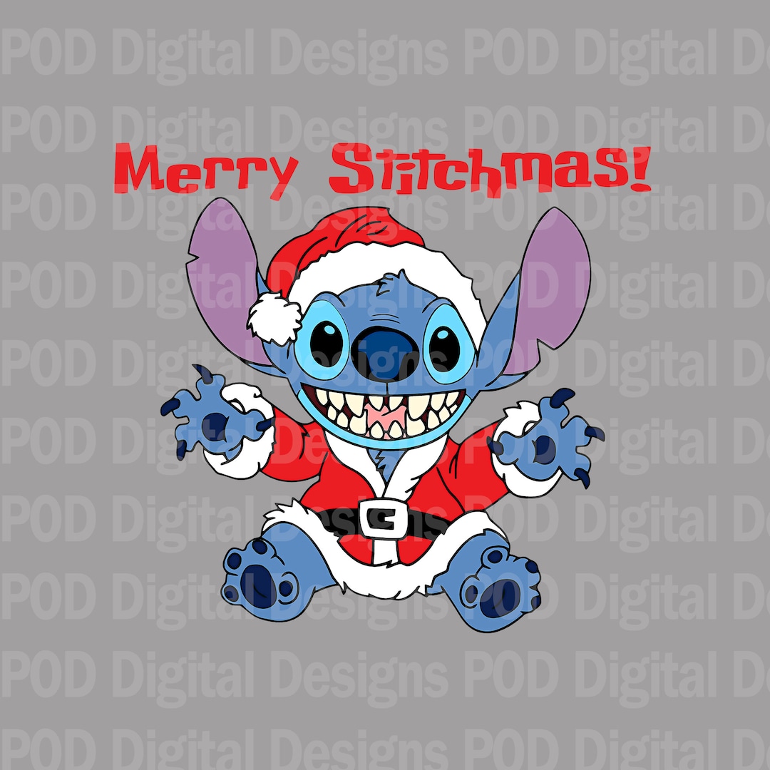 Transparent PNG Merry Stitchmas Sublimation DTF DTG - Etsy