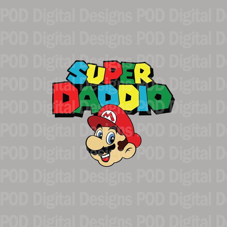 Transparent PNG Super Daddio Sublimation DTF DTG - Etsy