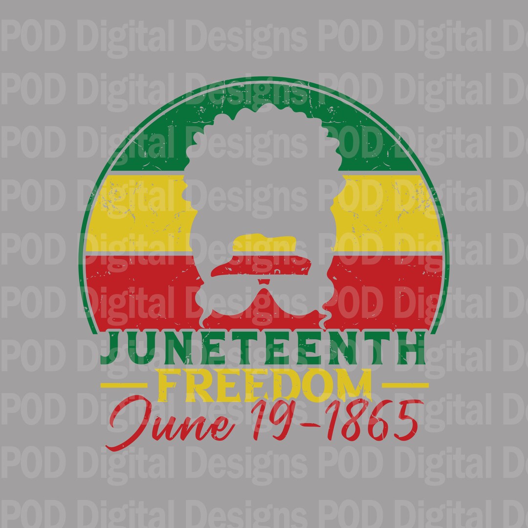 Retro Juneteenth Transparent Png, 300 DPI for DTG, Sublimation, DTF ...