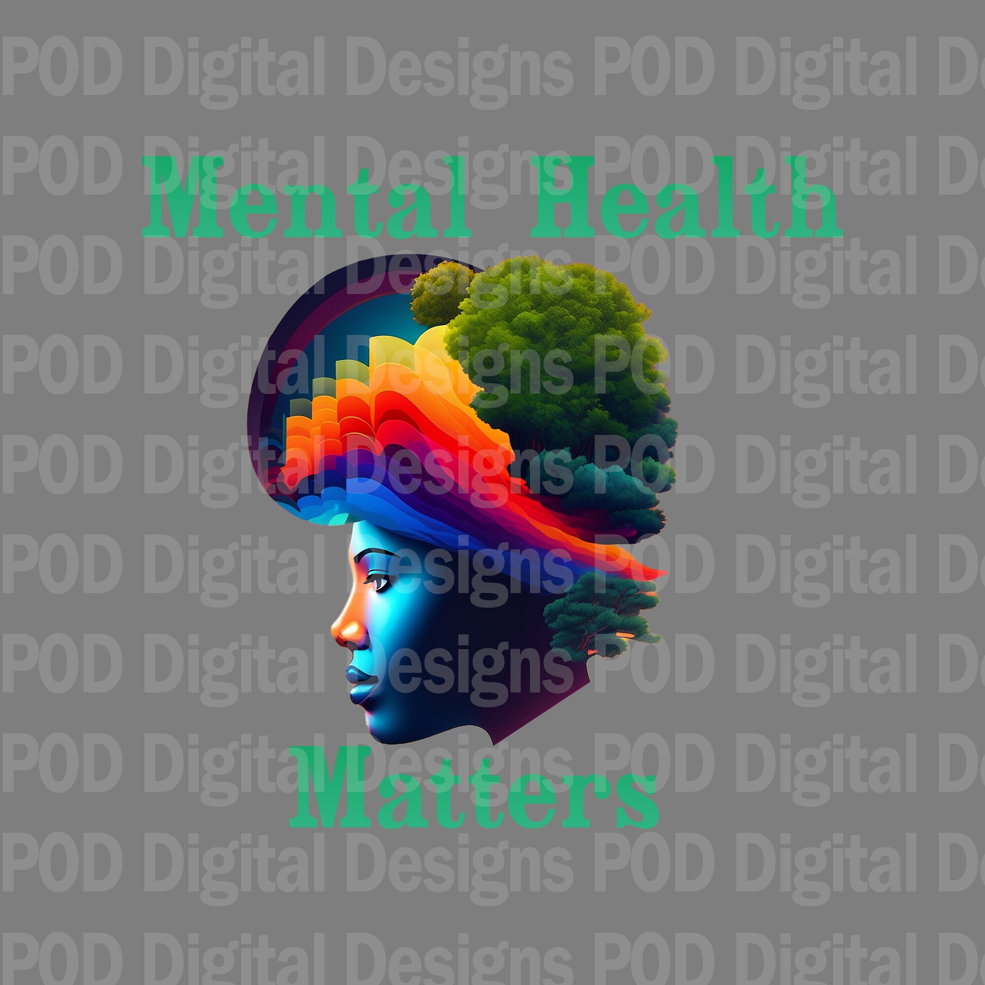Transparent PNG Mental Health Matters Dark - Etsy
