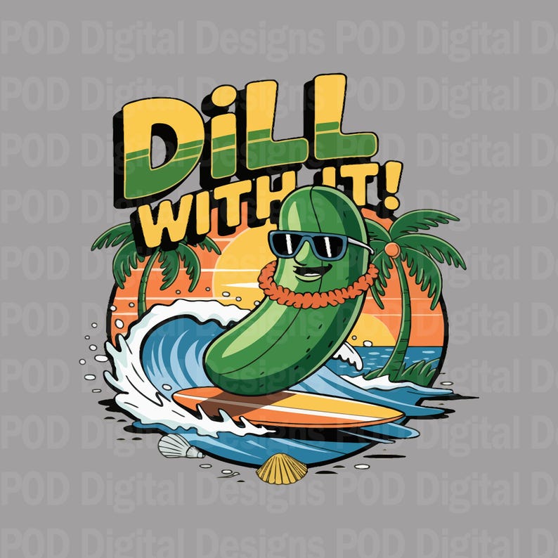 Transparent PNG Dill With It Pickle Digital Image for DTF, Sublimation ...
