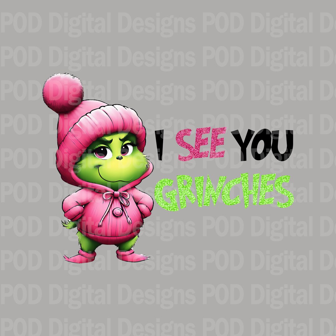Transparent Png Resting Grinch Face | Sublimation | DTF | DTG - Etsy