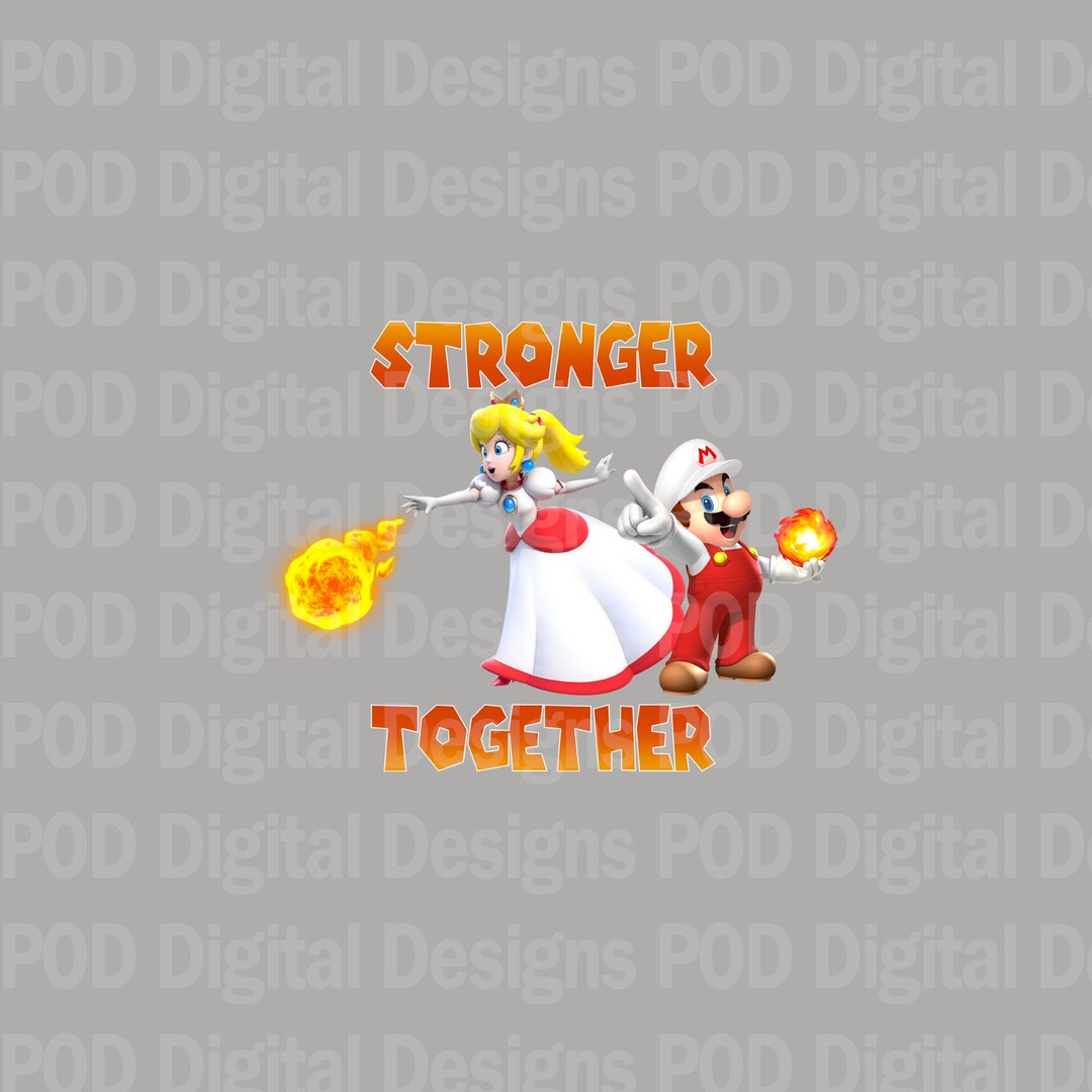 Transparent PNG Stronger Together | Sublimation | DTF | DTG - Etsy
