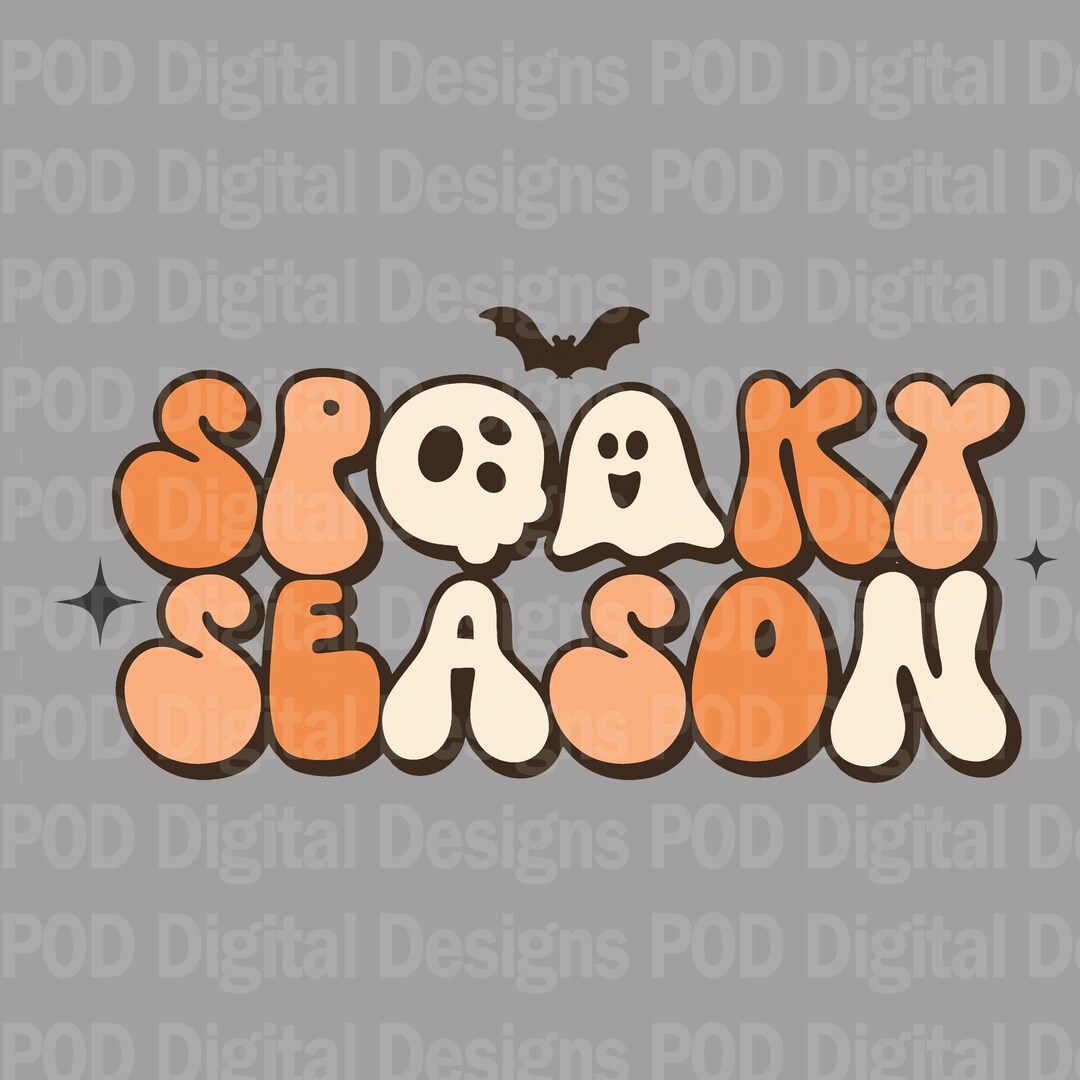 Transparent Png Spooky Season Digital Image | Sublimation | DTF | DTG ...