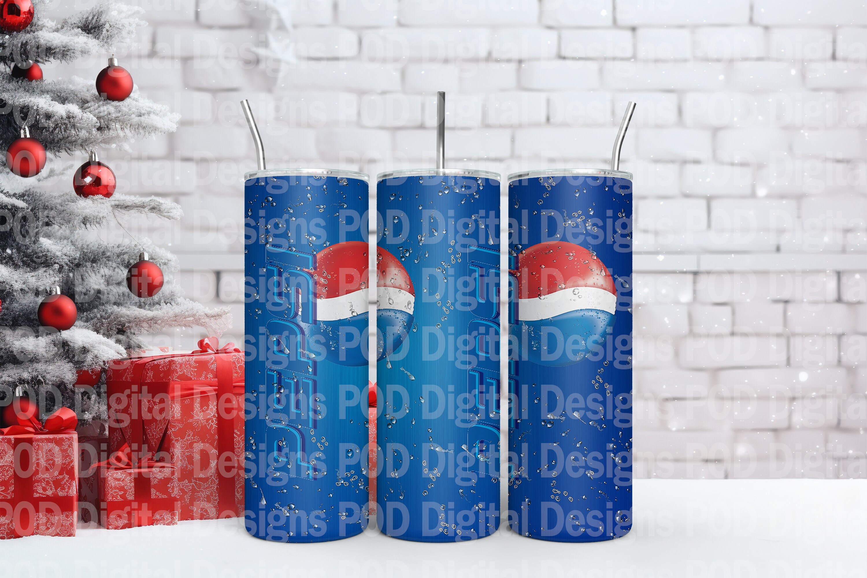 20 OZ Skinny Straight Digital Download Pepsi Sublimation Tumbler Wrap ...