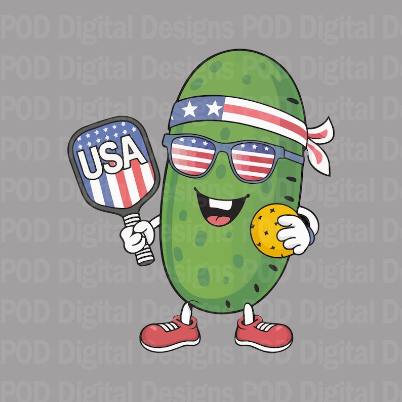 Transparent Png Patriotic Pickle Digital Image for DTF, Sublimation ...