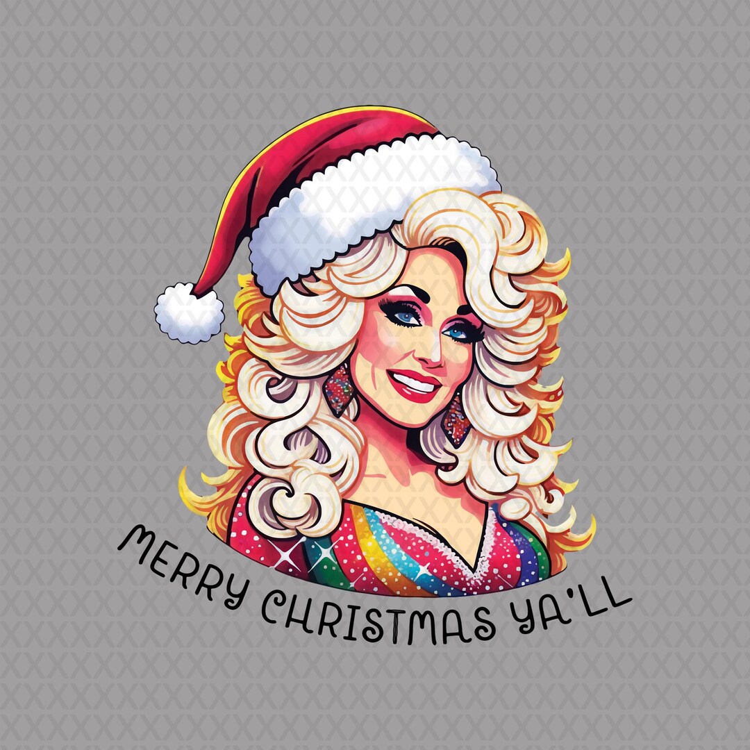 Christmas Country Diva Dolly PNG Festive Holiday Digital Download - Etsy