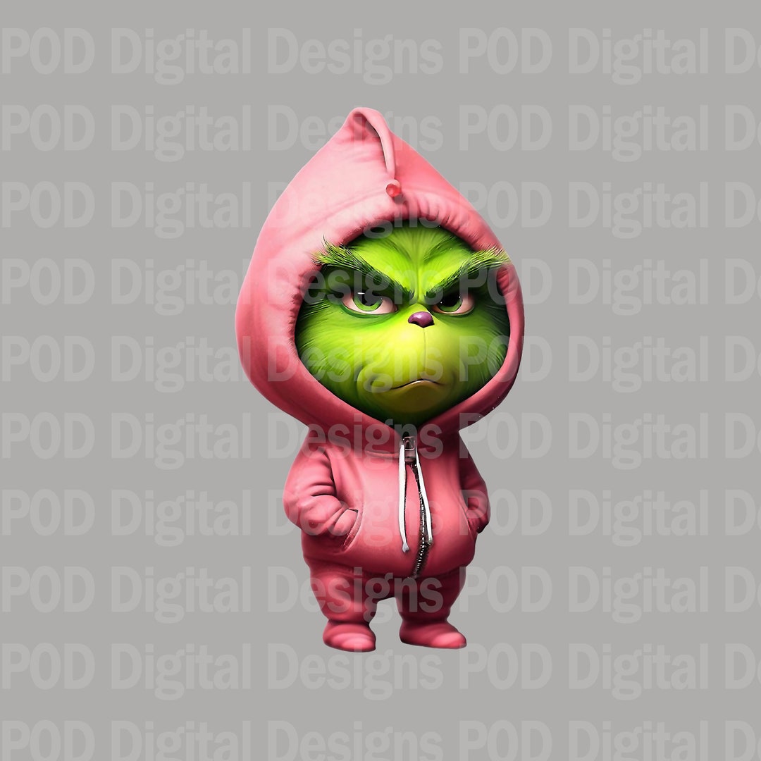 Transparent Png Grinch Onesie | Sublimation | DTF | DTG - Etsy