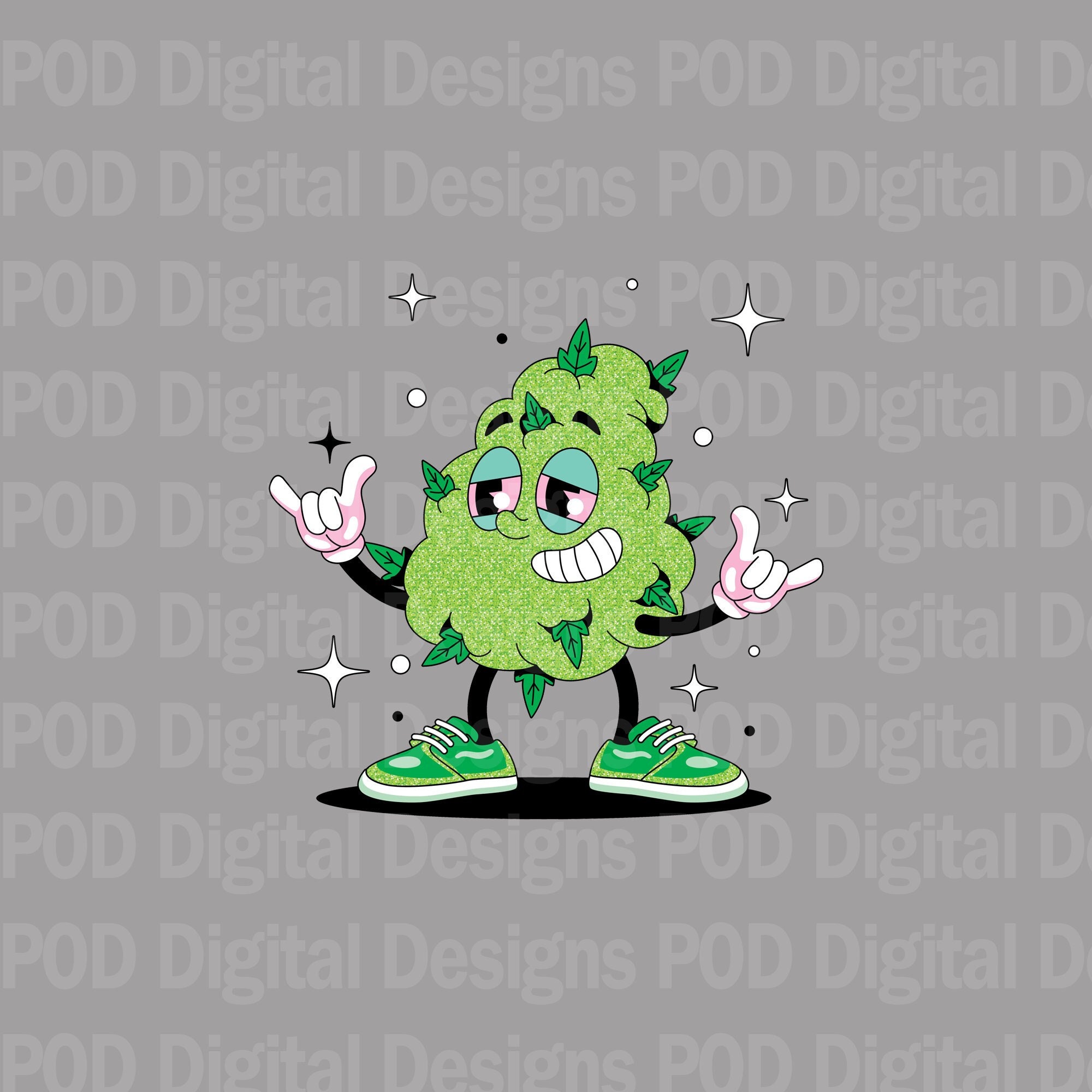 Transparent Png Glitter Bud, Cannabis, Weed | Sublimation | DTF | DTG ...