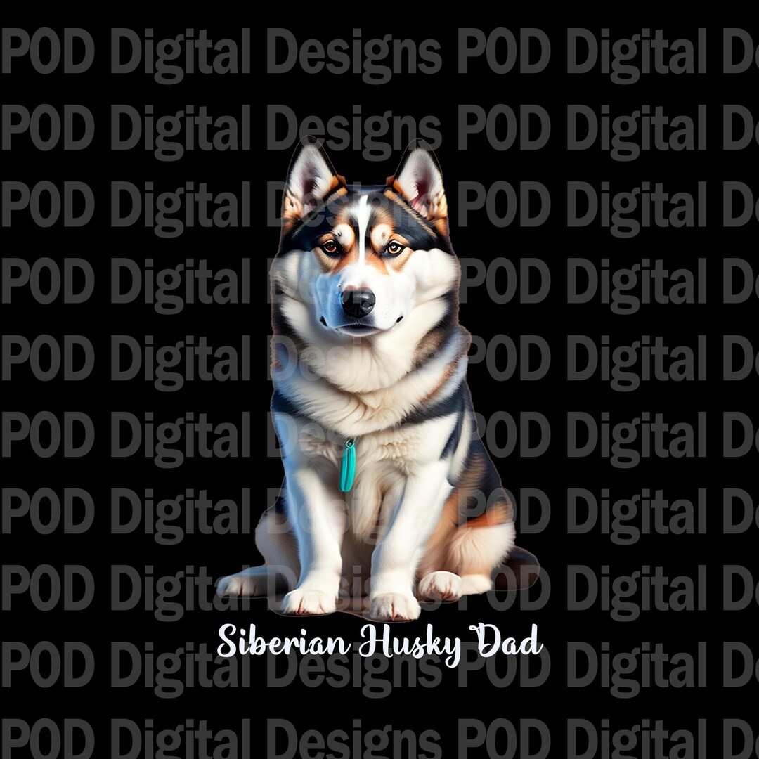 Transparent Png Siberian Husky Dad - Etsy