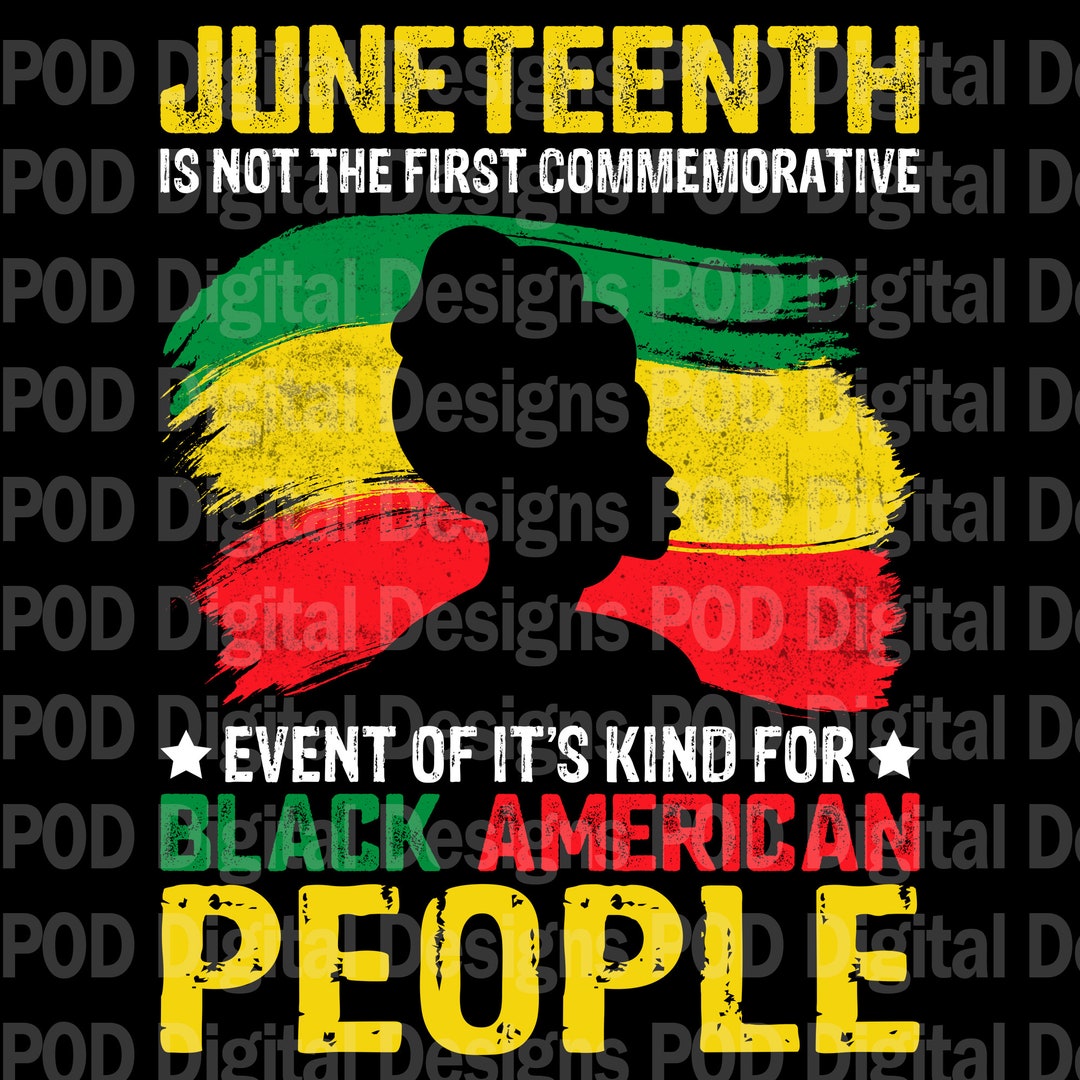 Juneteenth Transparent Png for DTG Sublimation DTF Print on Demand ...