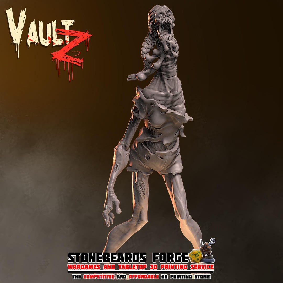 Spitter Zombie Miniature | 4K HD Resin Print | Vaultz | Wargaming ...