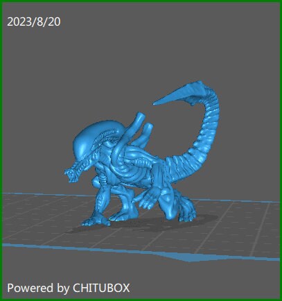 5 X Xenomorph Squad 28mm OR 32mm Scale Miniature Alien Giger 4K HD Horror Wargaming RPG Tabletop ...