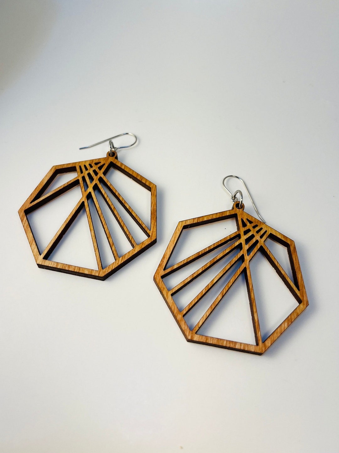Geometric Earrings I Laser Cut Earrings - Etsy