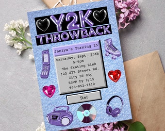 2000s Party Invitation for Him Y2K Party Digital Invite 2000 Theme ...