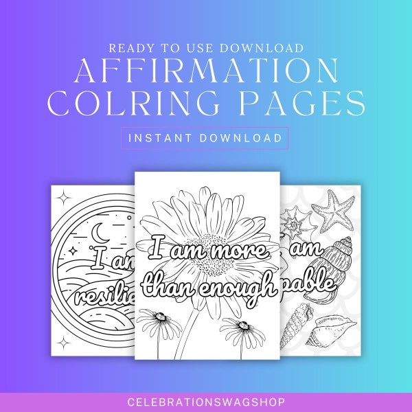 Self Love Coloring Pages - Etsy