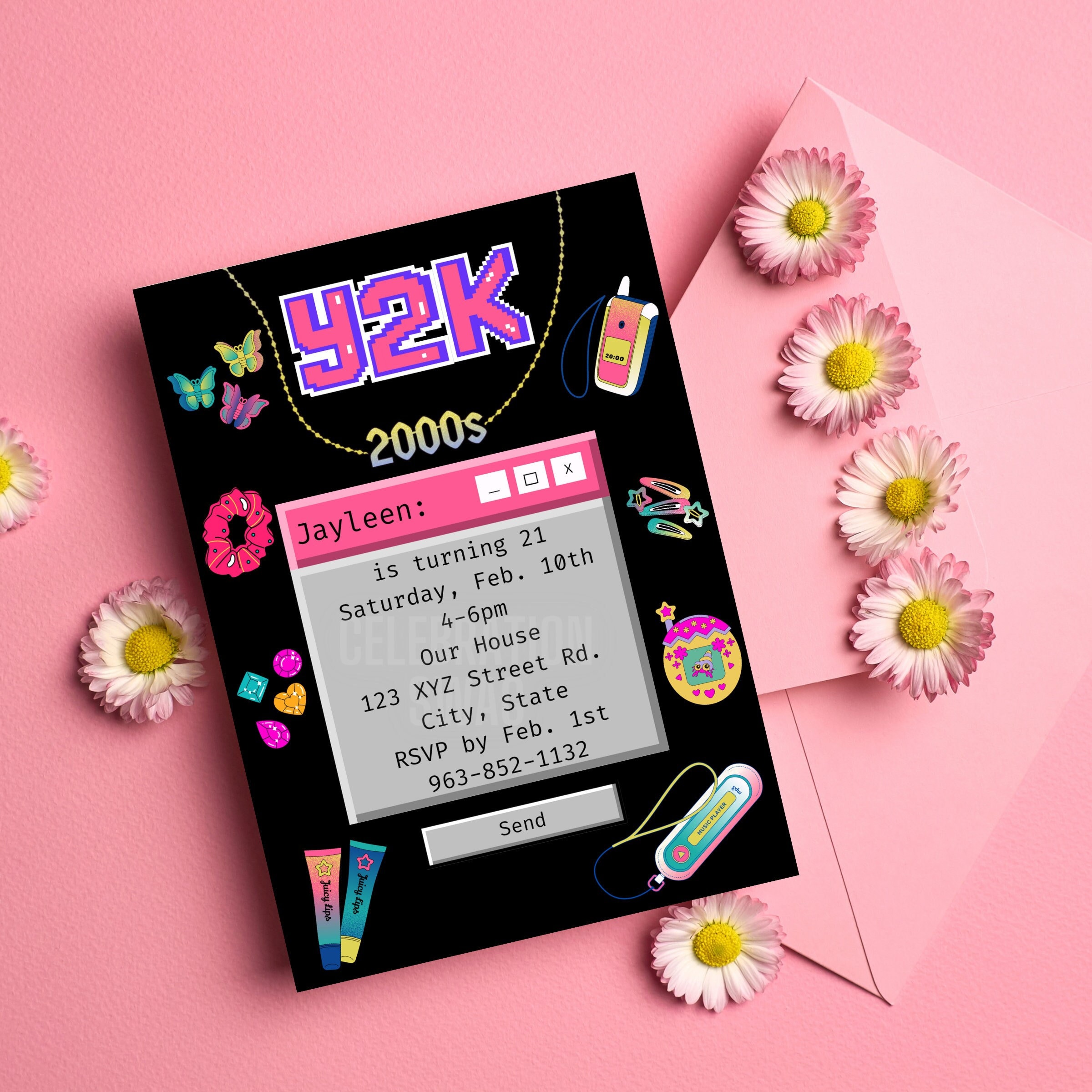 Y2K Party Invitation | Back to the 2000s Party | Retro Invitation | Y2K ...