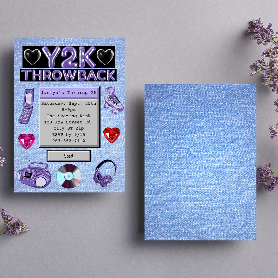 2000s Party Invitation Y2K Party Digital Invite 2000 Theme Invitation ...