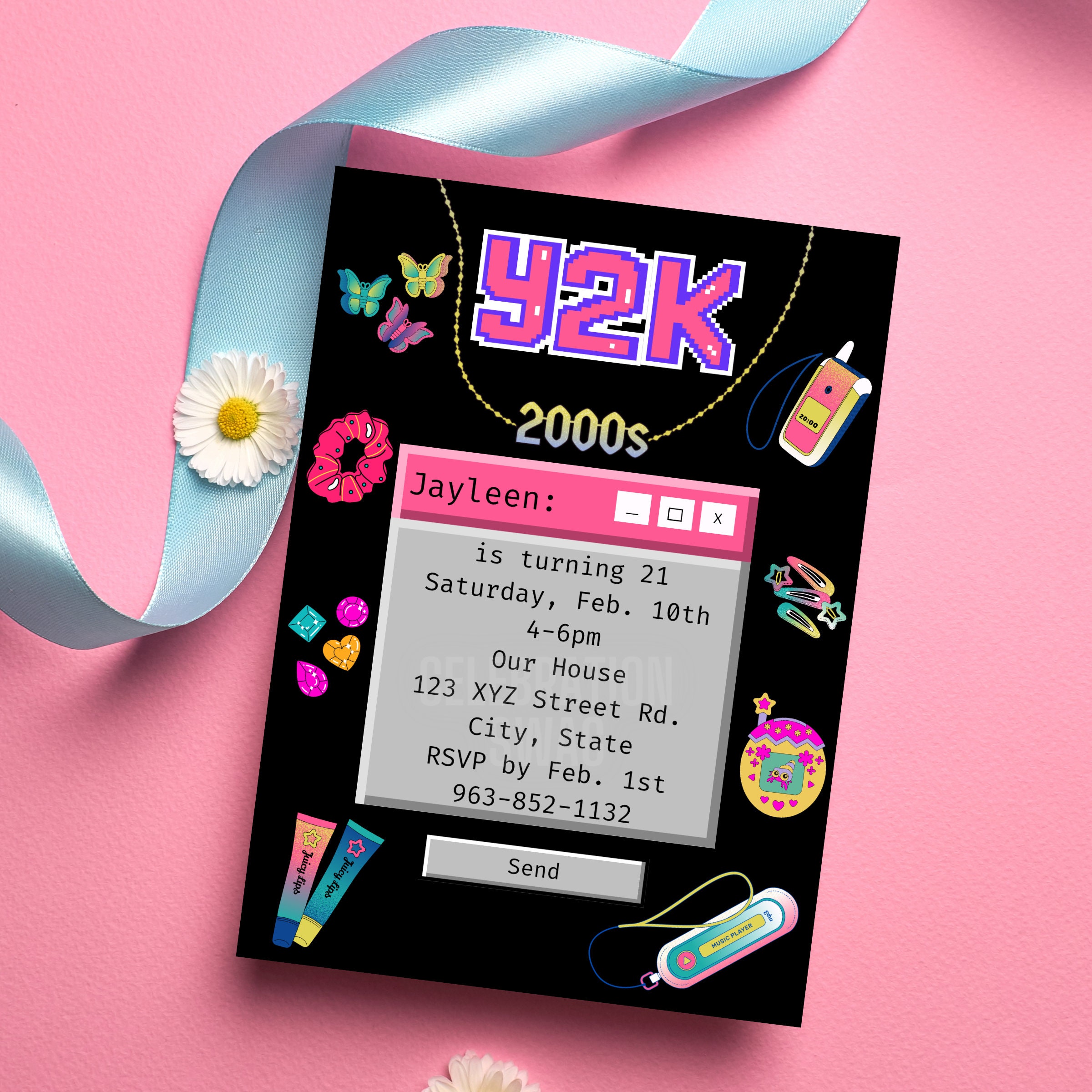 Y2K Party Invitation | Back to the 2000s Party | Retro Invitation | Y2K ...