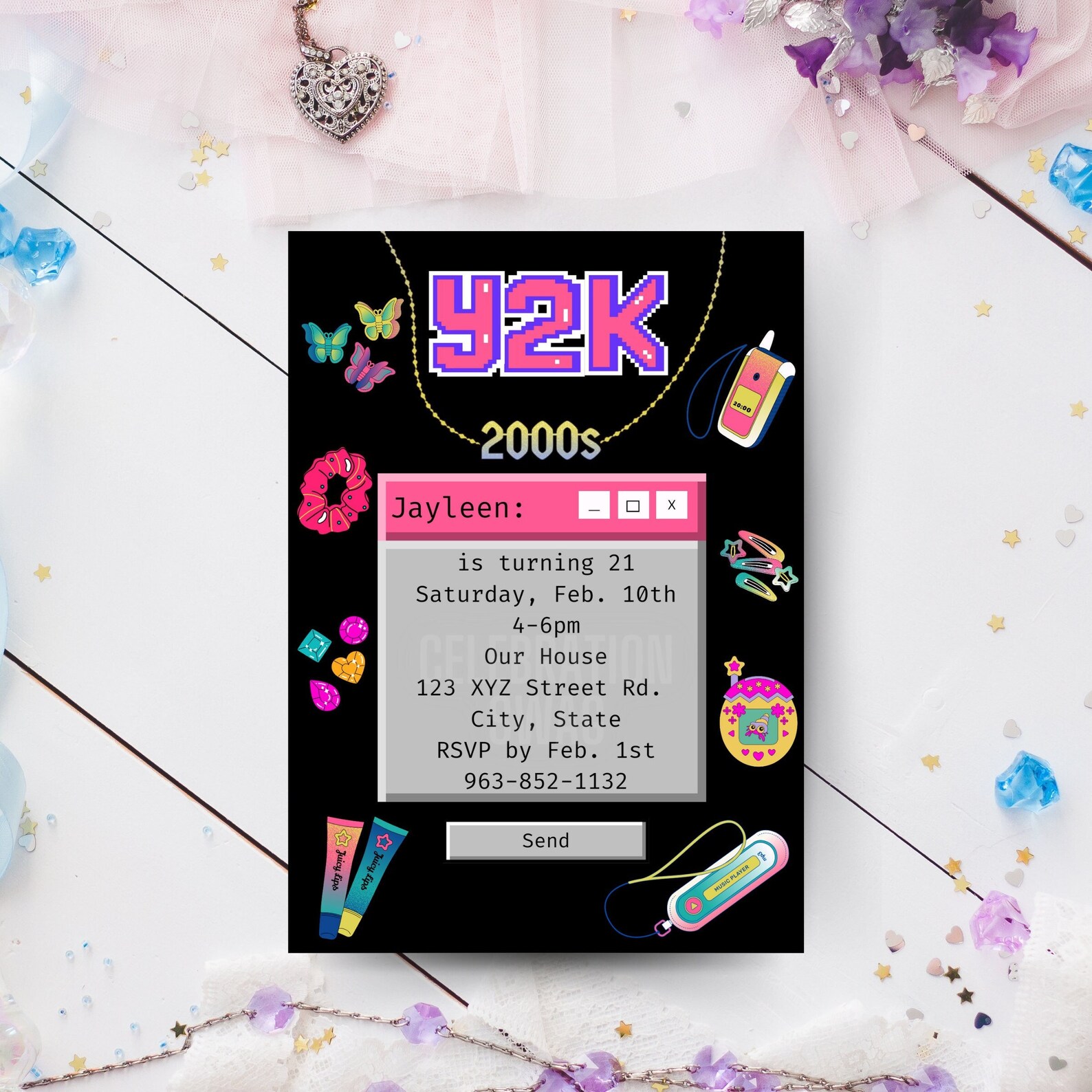 Y2K Party Invitation | Back to the 2000s Party | Retro Invitation | Y2K ...