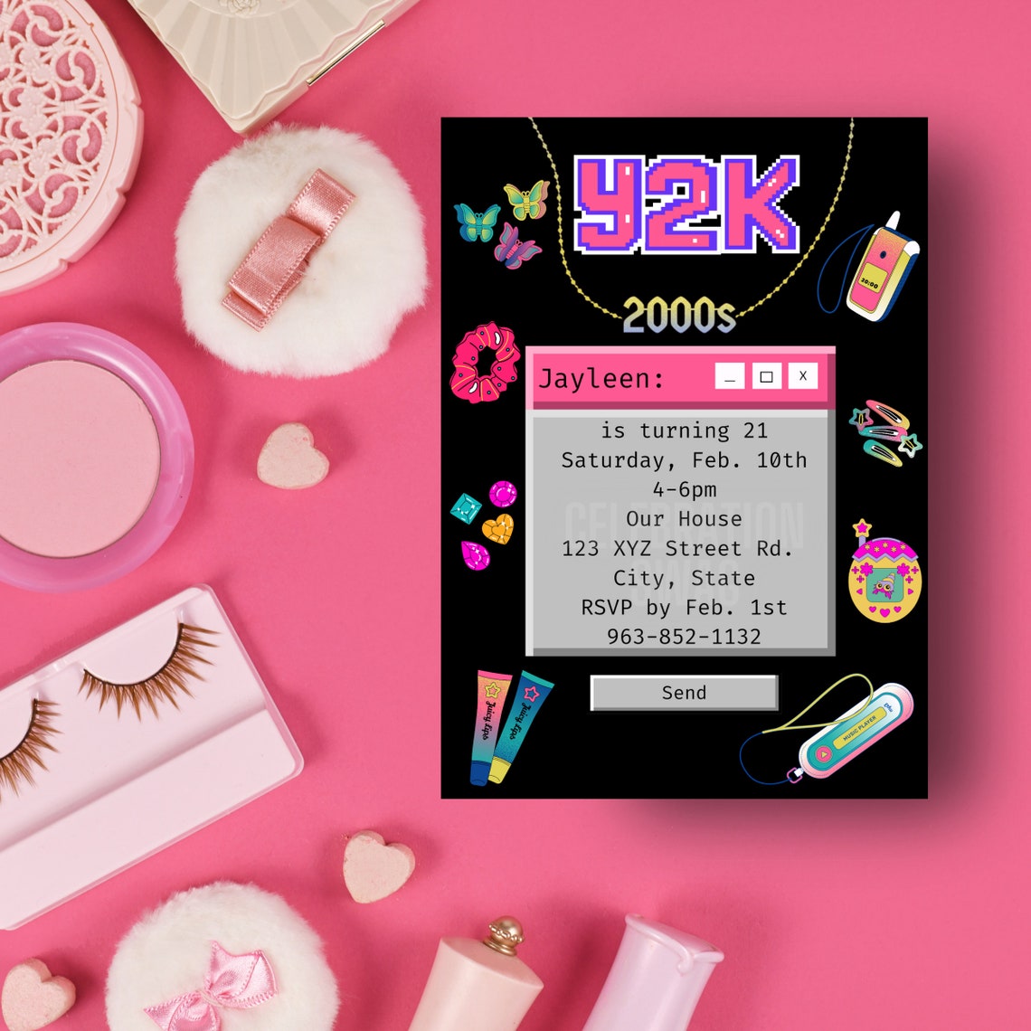 Y2K Party Invitation | Back to the 2000s Party | Retro Invitation | Y2K ...