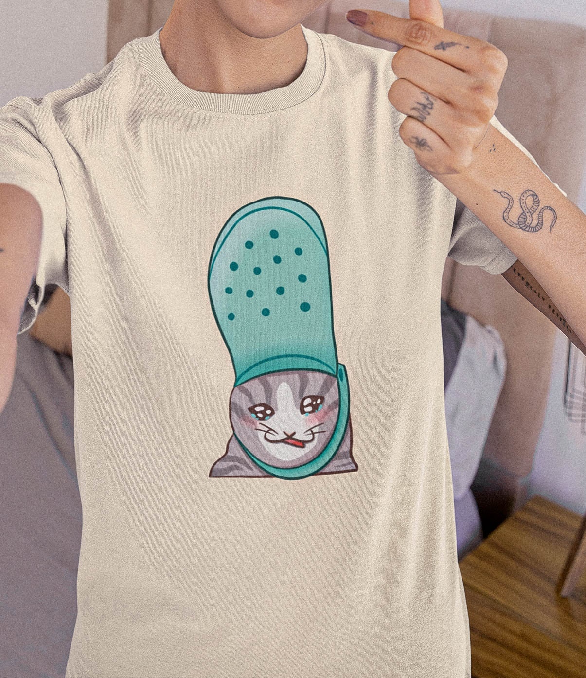 Cat Meme Shirt Sad Cat With Crocs Meme Shirt Crying Cat Unisex Tee El ...