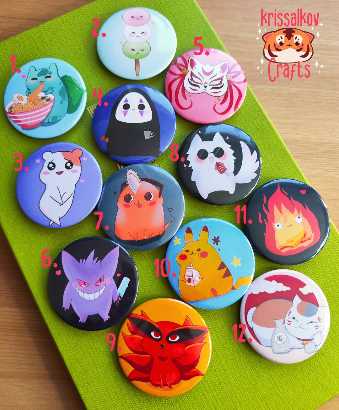 Anime Button Pin, Pins for Anime Fans, 58mm Handmade Lapel Pin Badge ...