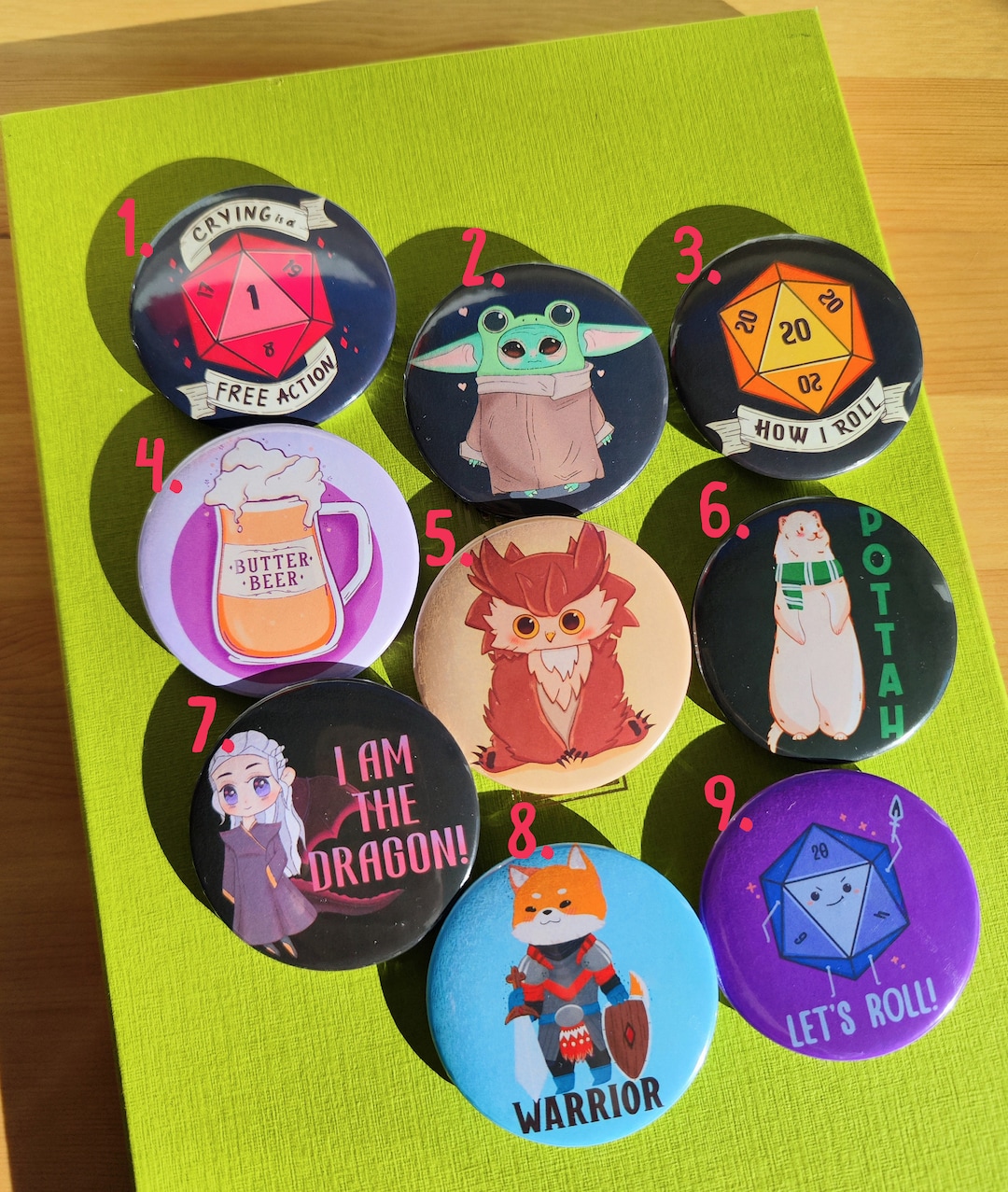 Fandom Pins, Gamers Button Pin, Gamer Gifts, D&D Badge, Pins for Nerd ...
