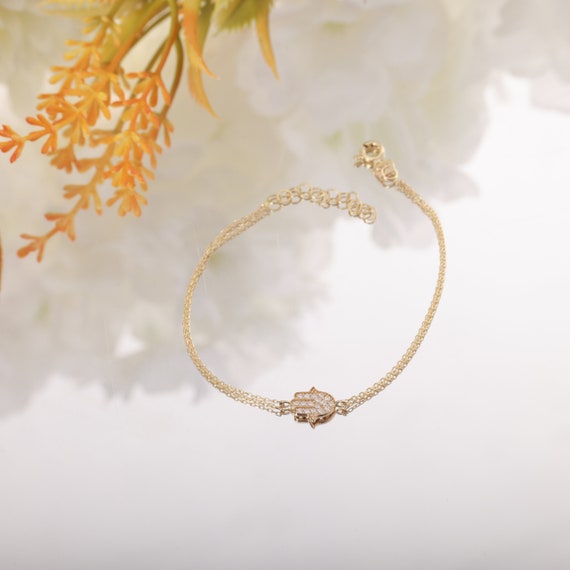 14k gold hamsa bracelet store