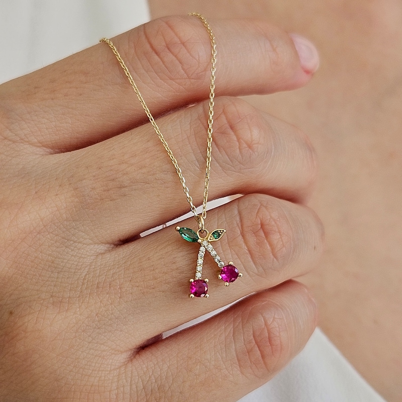 Cherry Tree Necklace - Etsy